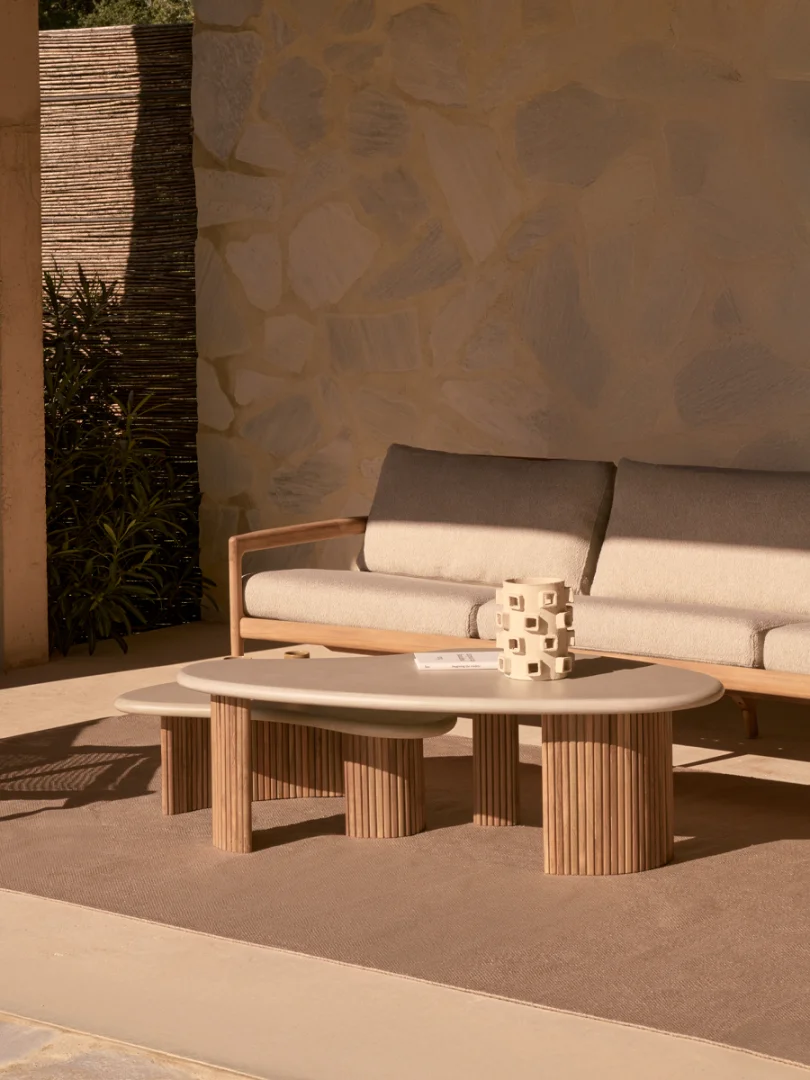 Outdoor sofa Jack 3 zit - natural | De Factorij Unique Living | Retie
